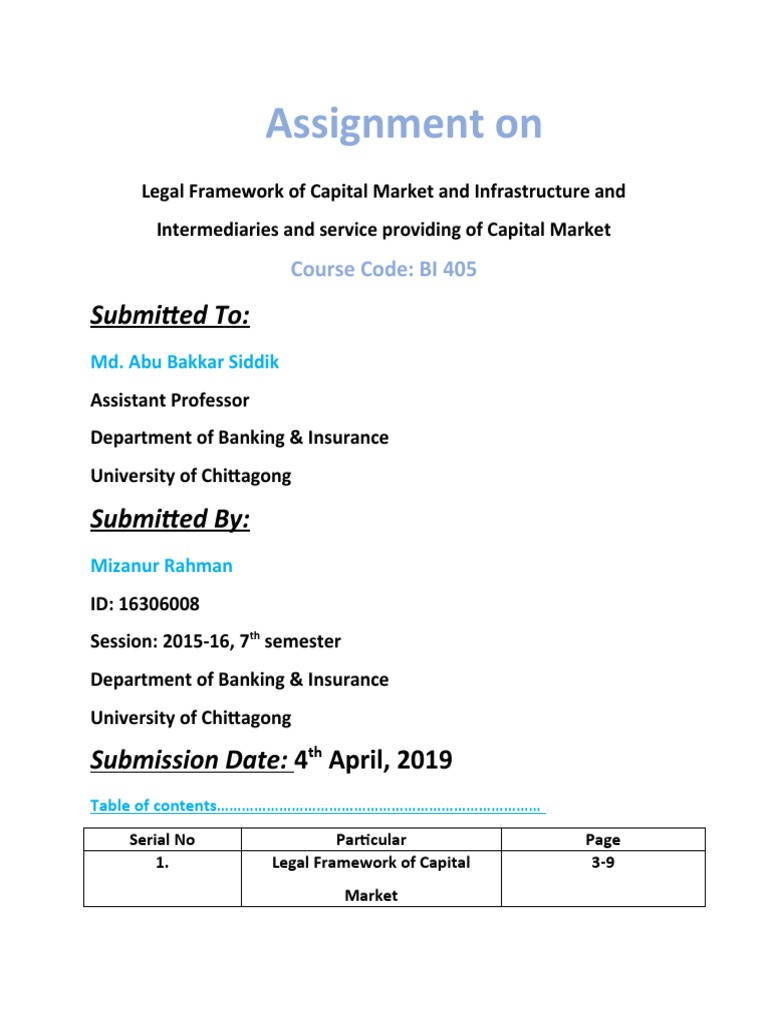 Assignment On: Submitted To | PDF | Stockbroker | Securities (Finance)