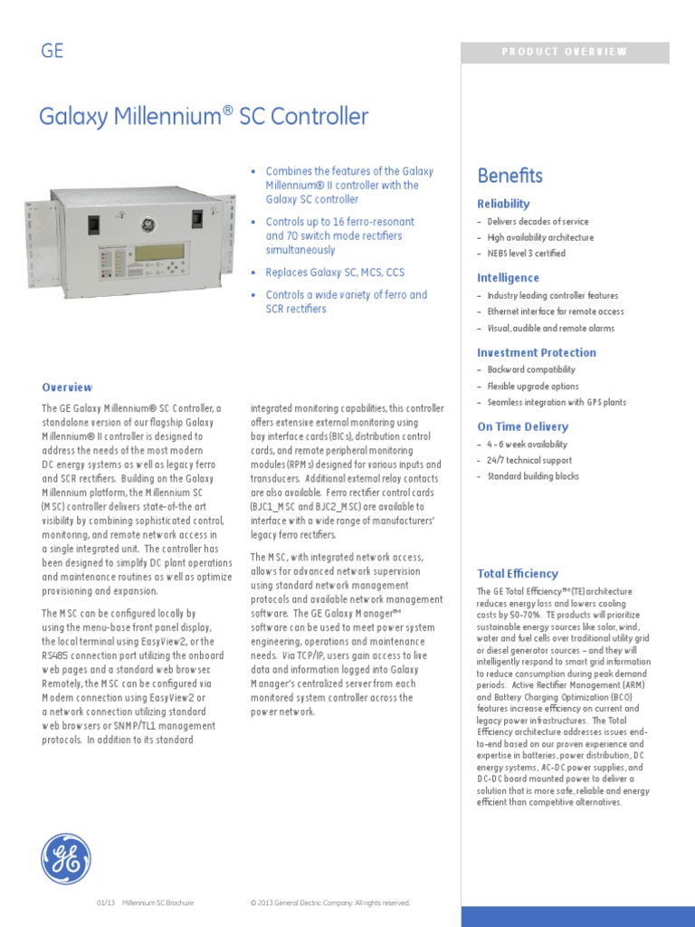 Galaxy Millennium SC Controller: Benefits | PDF | Computer Network ...