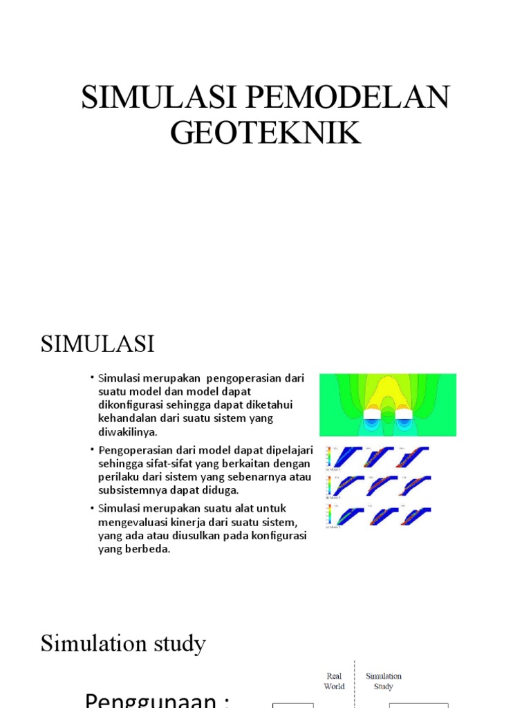 Simulasi Pemodelan Geoteknik - 1 | PDF
