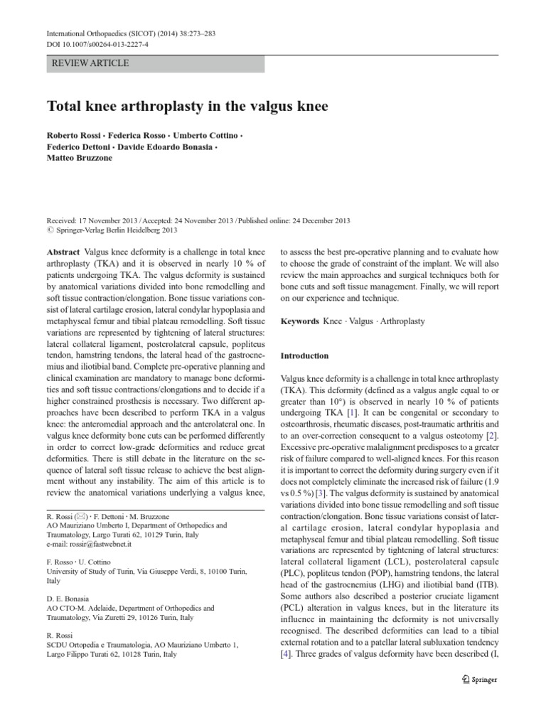 Tka Valgus | PDF | Knee | Musculoskeletal System