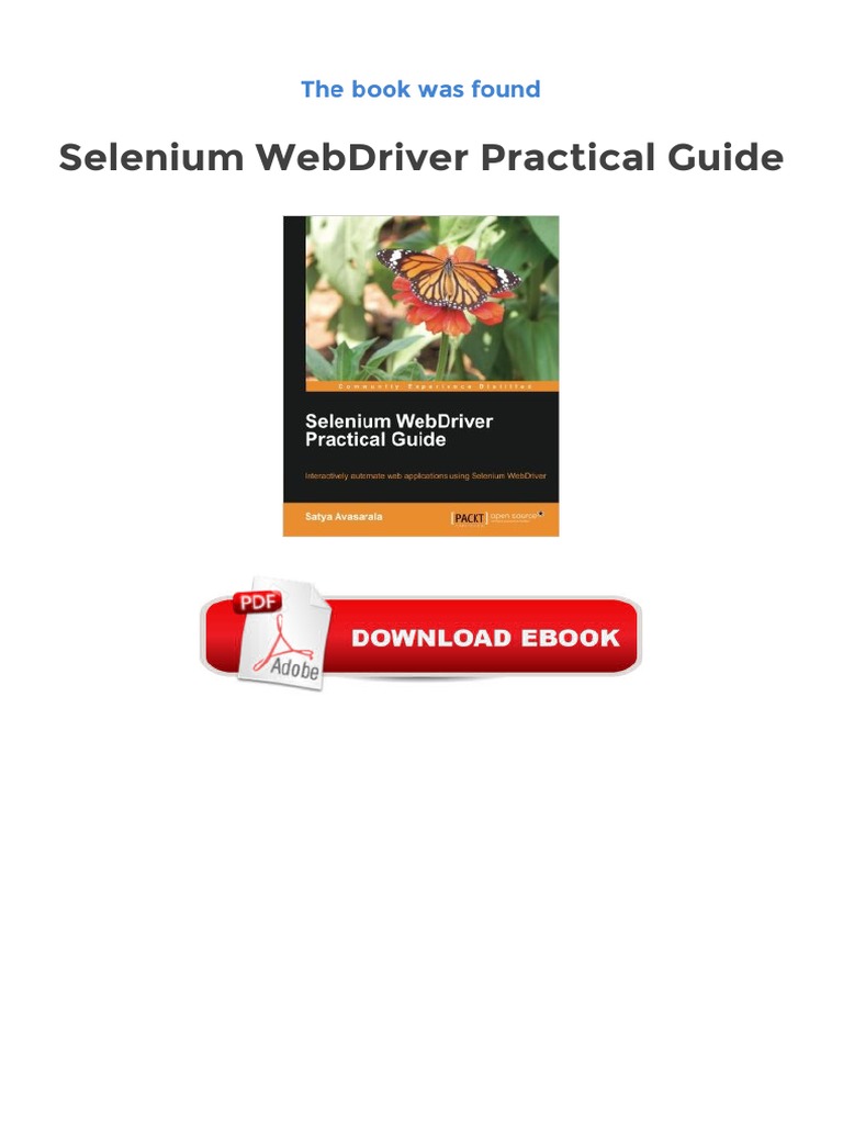 Selenium Webdriver Practical Guide Free Download PDF | PDF | Selenium ...