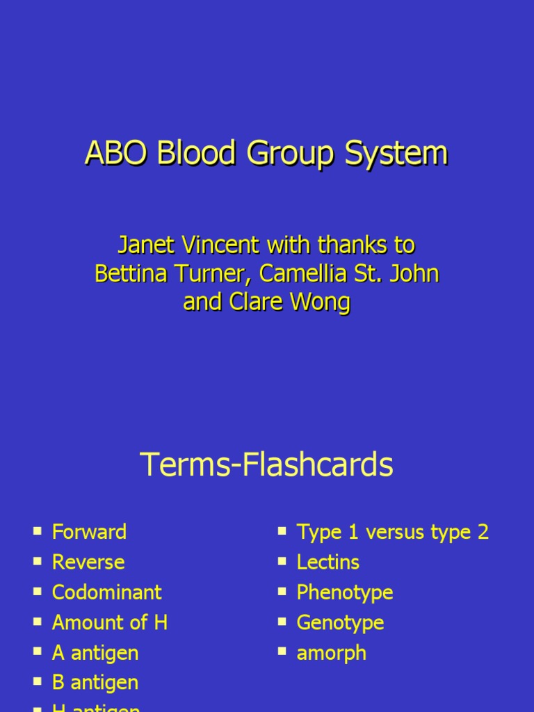 ABO Blood Group System | PDF | Blood Type | Antibody