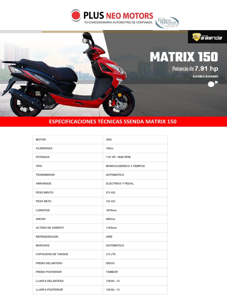 Matrix PDF | PDF | Motocicleta | Tecnologías automotrices