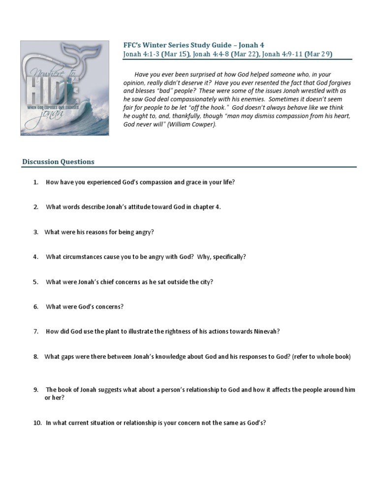 Jonah Chapter 4 Study Guide Download Free Pdf Compassion Jonah