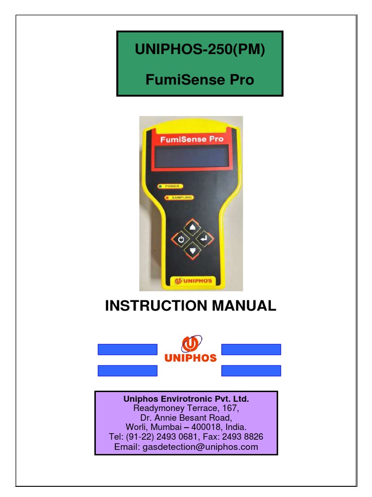 UNIPHOS FumiSense Pro PH3 0 2000 PPM MKII HIGH PDF | PDF | Calibration ...