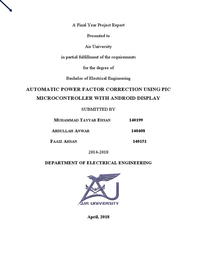 Automatic Power Factor Correction Using Pic Microcontroller With Android Display | PDF ...