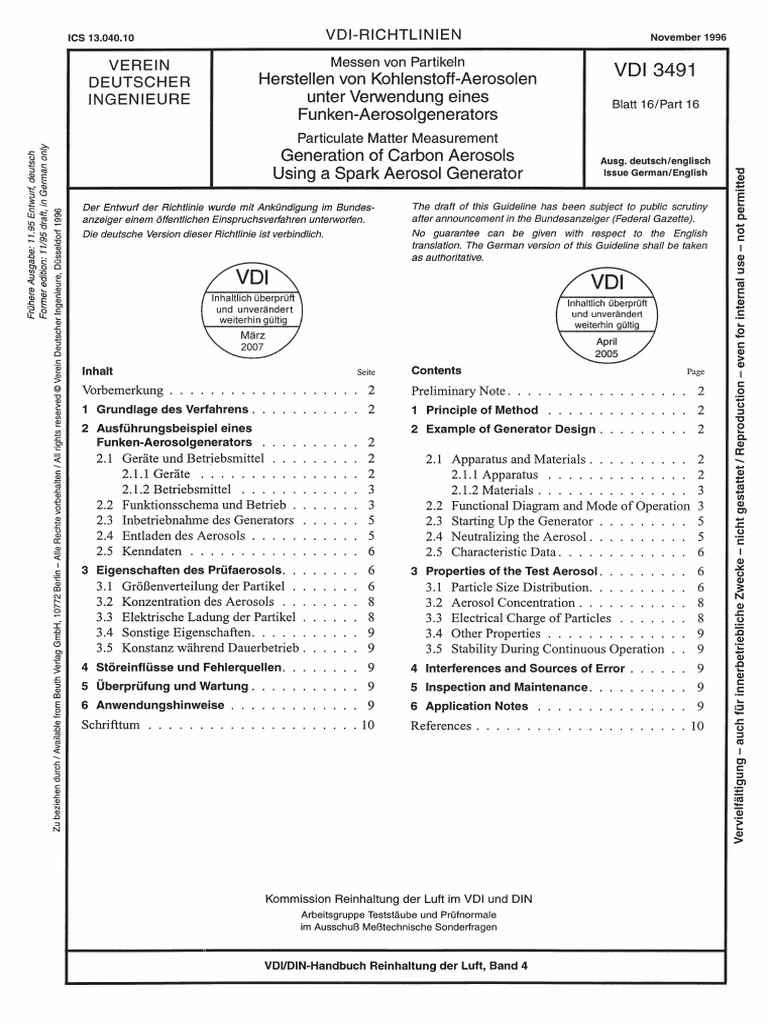 VDI 3491 Blatt-16 1996-11 | PDF