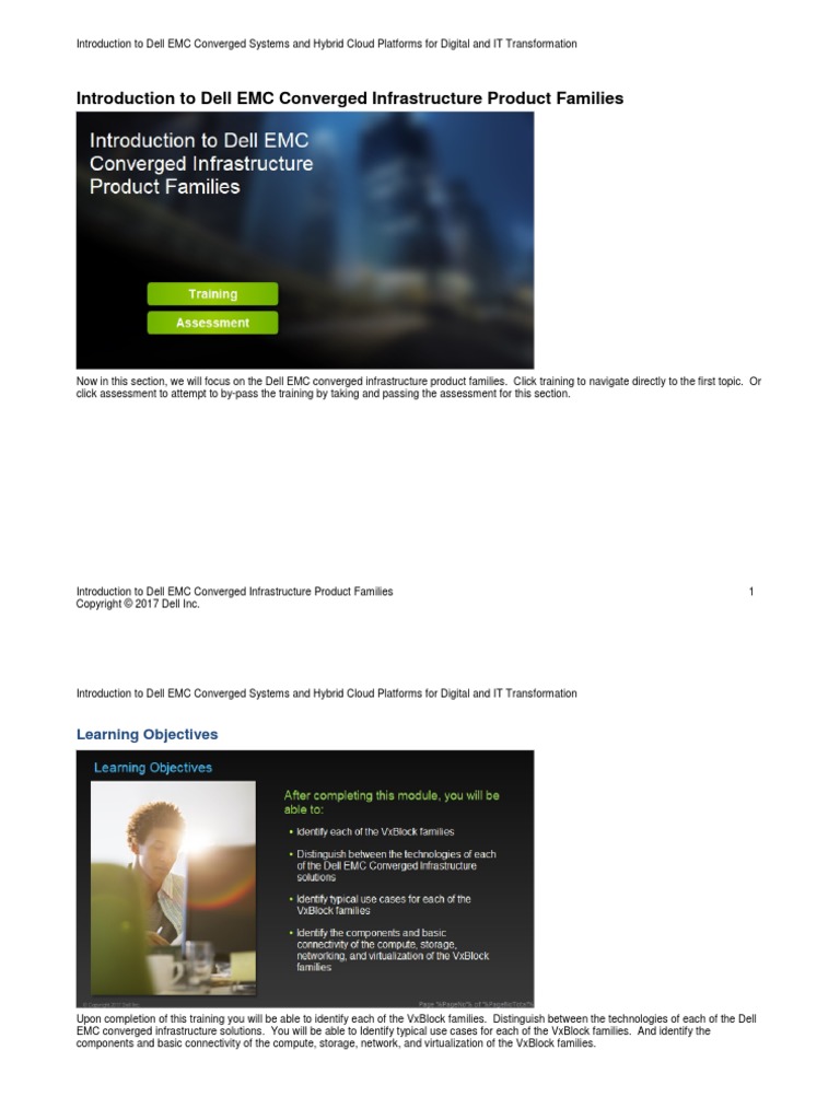 Introduction To Dell EMC Converged Infrastructure Product Families ...