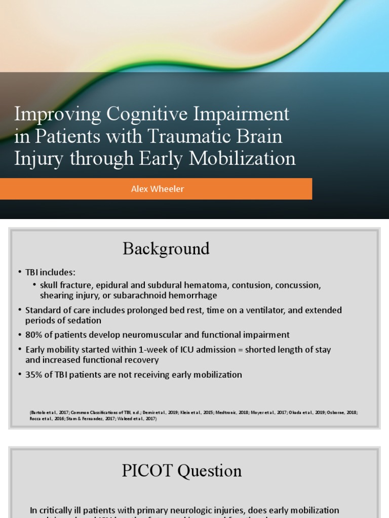 Alex Wheeler Presentation | PDF | Traumatic Brain Injury | Intensive ...