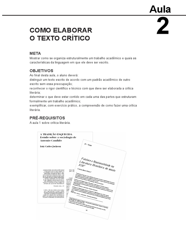 Como Elaborar Um Texto Crítico | PDF | Crítica | Teoria