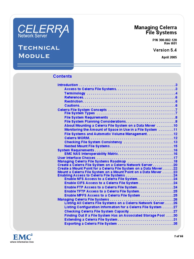 Managing Celerra Filesystems | PDF | File System | File Transfer Protocol