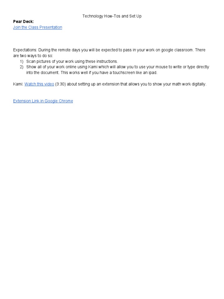 Remote Learning Tech Setup Guide | PDF