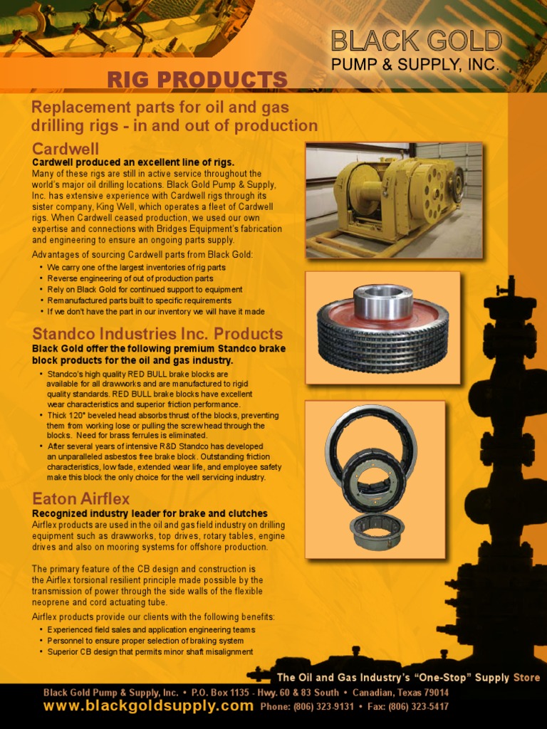 Black Gold Pump y Supply, Inc | PDF | Drilling Rig | Clutch