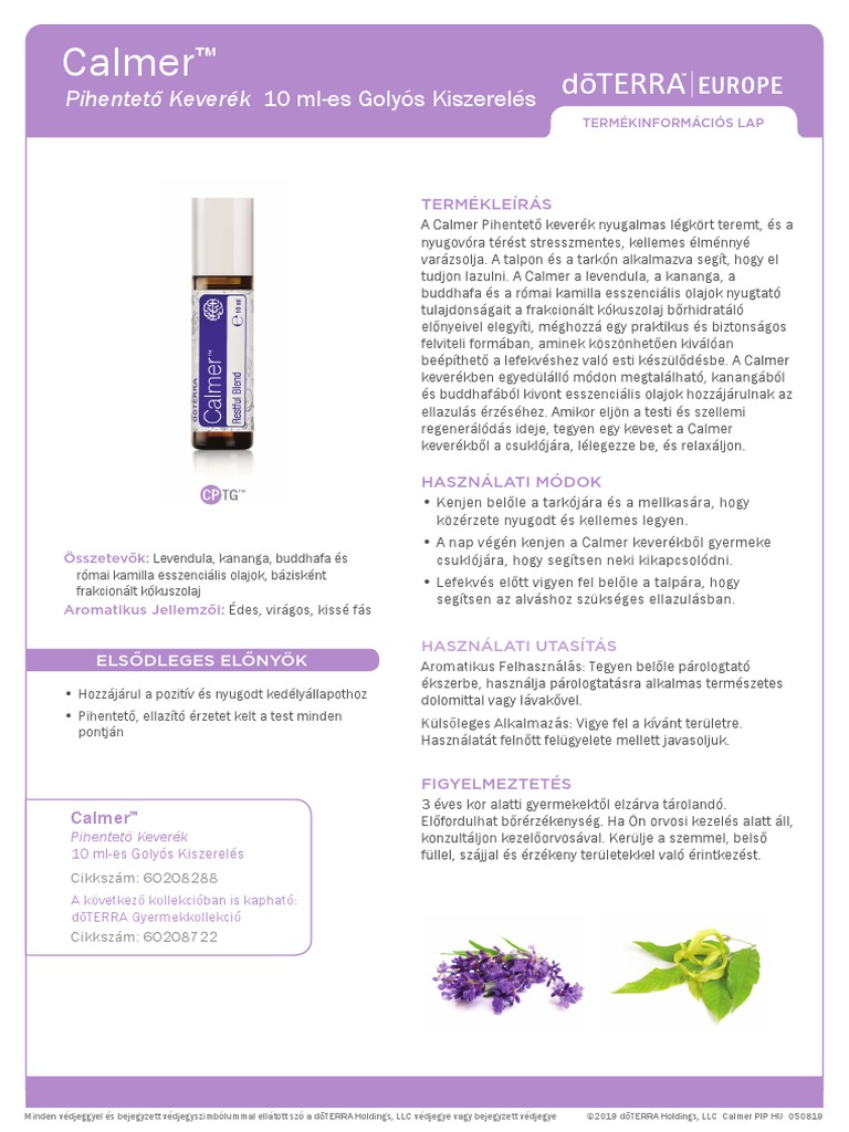 Doterra Calmer Oil | PDF