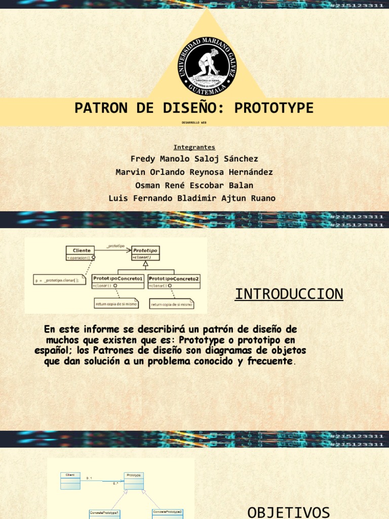 Laboratorio 1 - Patrones de Diseño - Prototype | Descargar gratis PDF ...