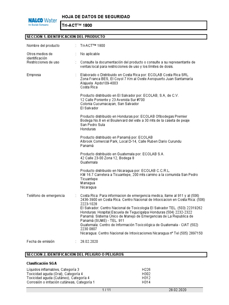 Tri-ACT™ 1800 | PDF | Quemar | Guante