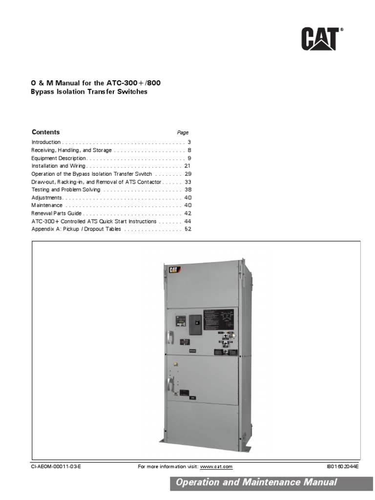 ATC-300+ and ATC-800 Bypass Isolation Contactor Based ATS PDF | PDF ...