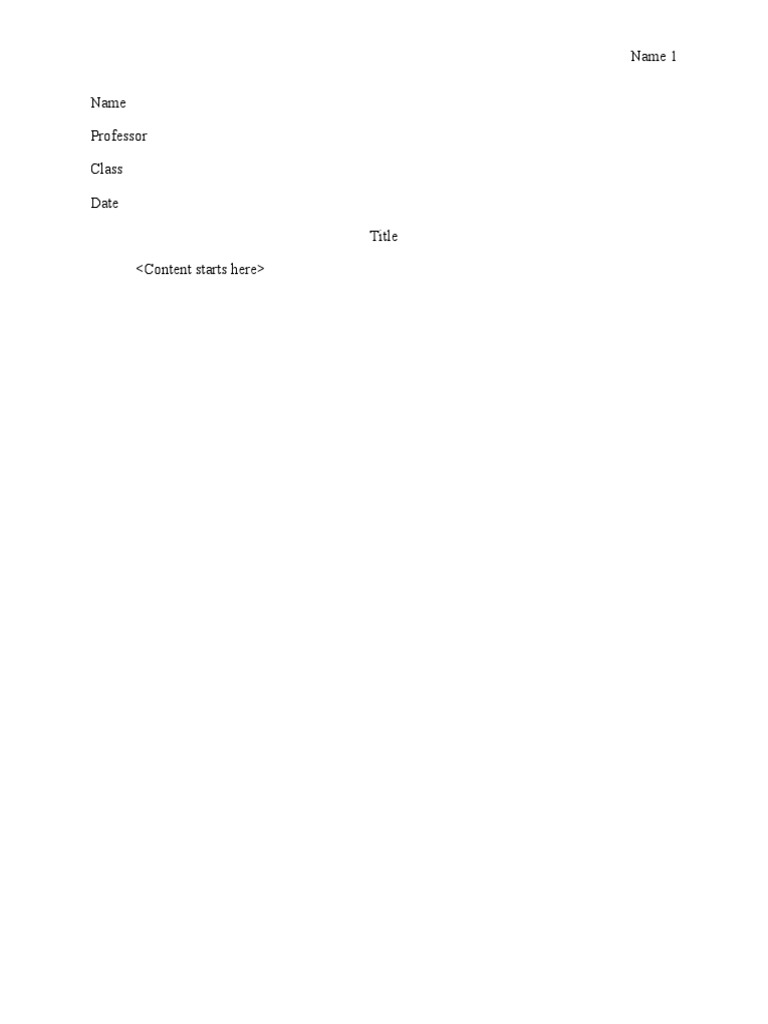 Name 1 Name Professor Class Date Title | PDF