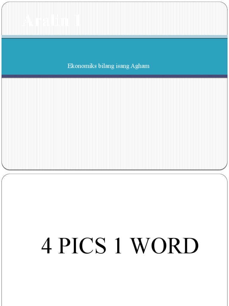 Ekonomiks: 4 Pics 1 Word Game | PDF