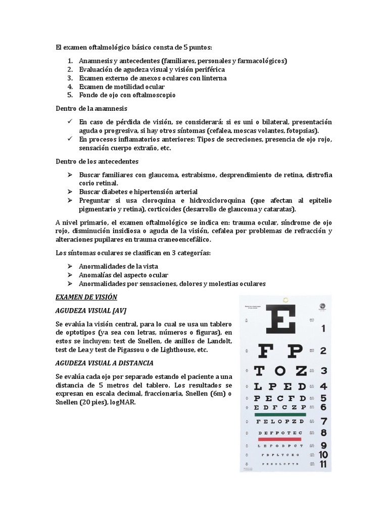 Examen Oftalmológico Completo y Evaluación | PDF | Lóbulo occipital ...