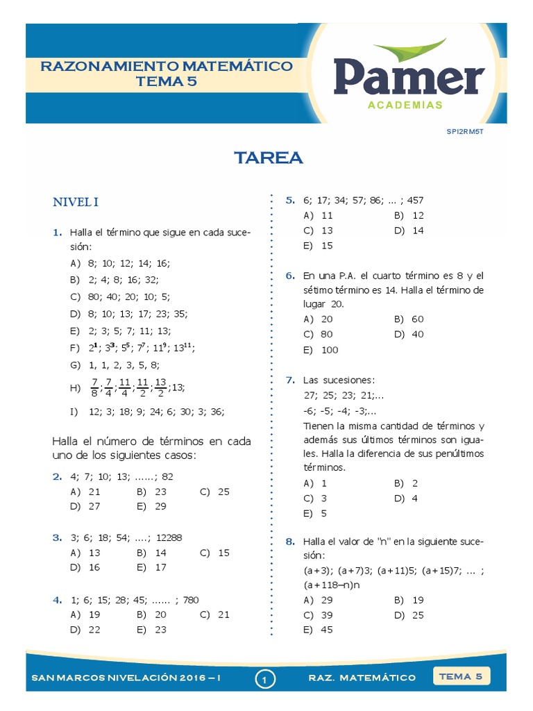 Tarea RM Sem 5 | PDF | Enseñanza de matemática | Science