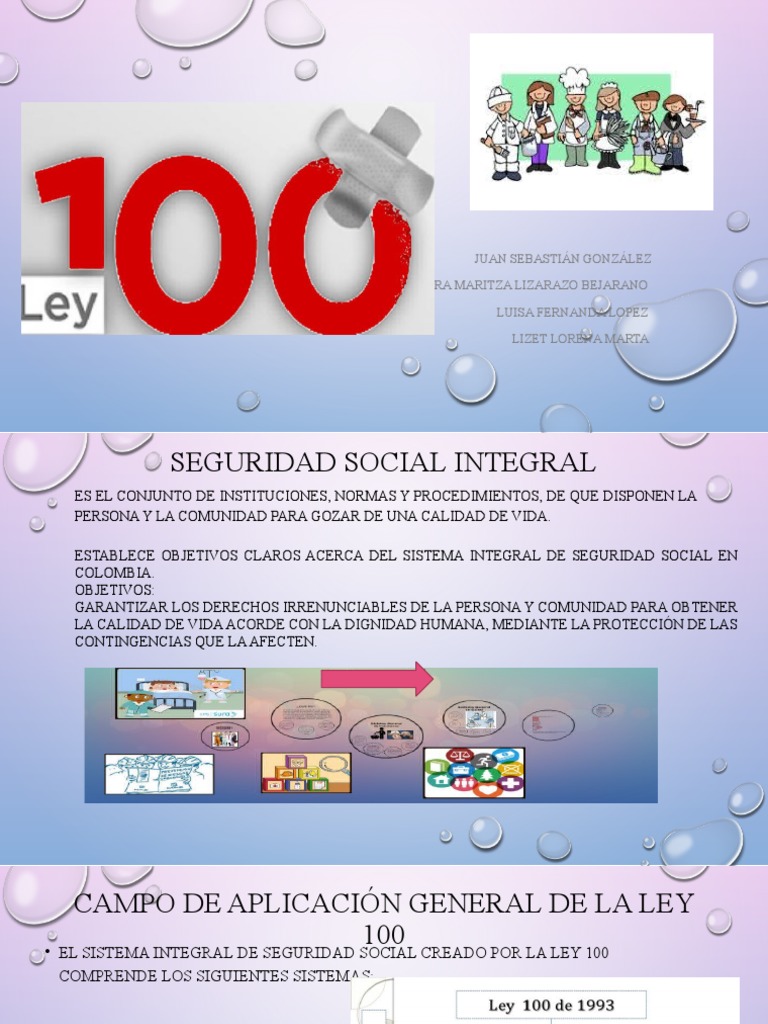 Ley 100 de 1993 | PDF | Gobierno | Bienestar