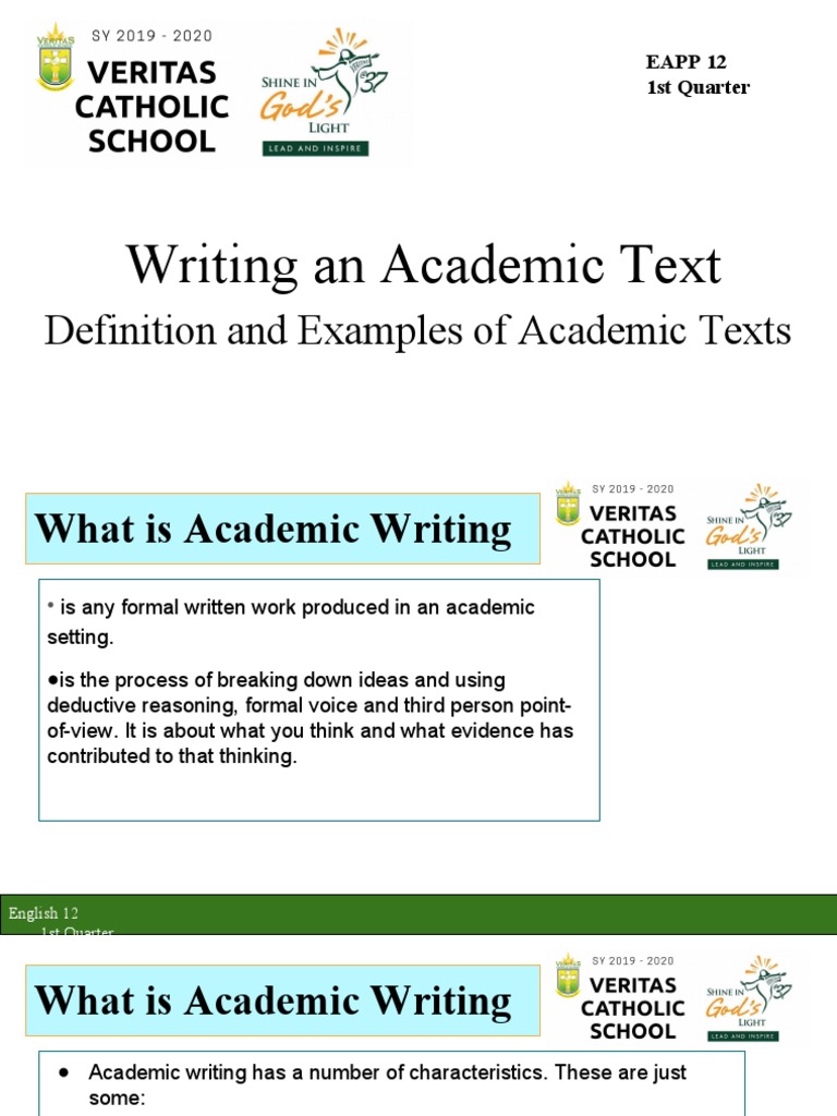 G12 What Is Academic Writing | PDF | Thesis | Essays