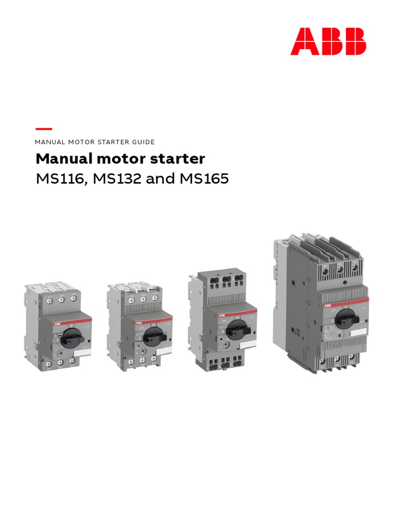 Manual Motor Starters ABB (Guardamotores) PDF | PDF | Electric Motor ...