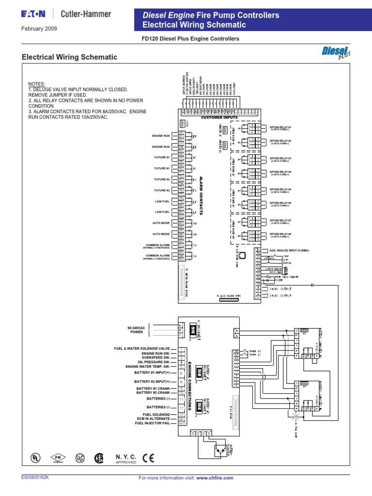 FD120 Wiring Schematic ES05805162K FD120 WS 03-07-09 | PDF | Relay ...