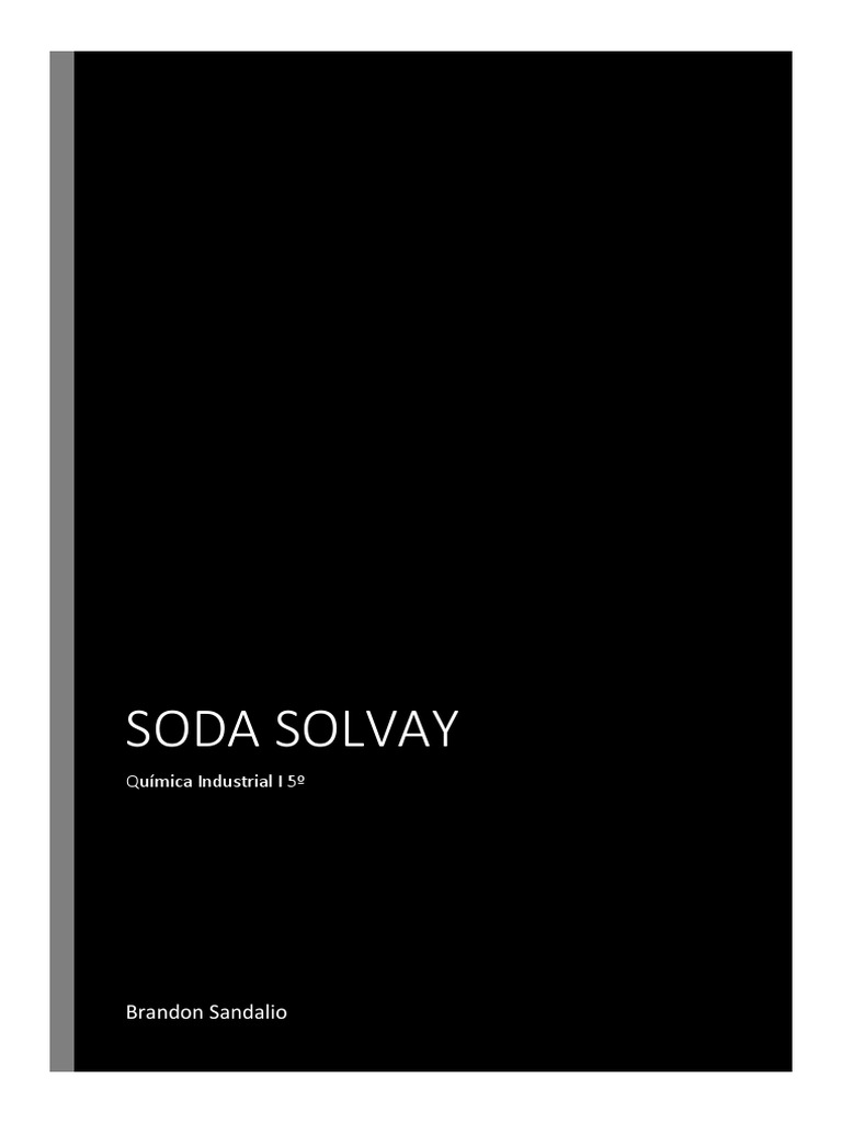 Soda Solvay | PDF | Carbonato de sodio | Amoníaco