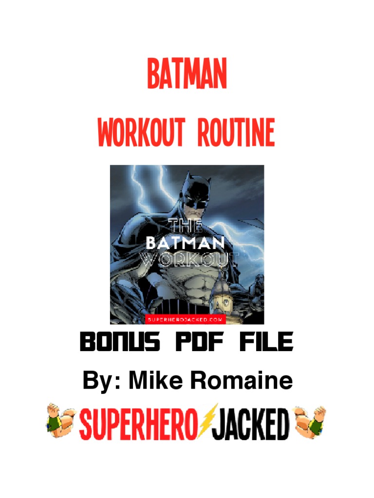 Batman Workout | PDF | High Intensity Interval Training | Health Care