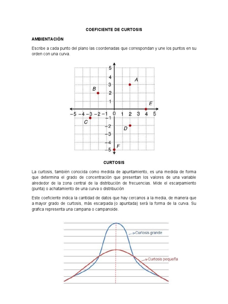 Coeficiente de Curtosis | PDF | Desviación Estándar | Enseñanza de ...