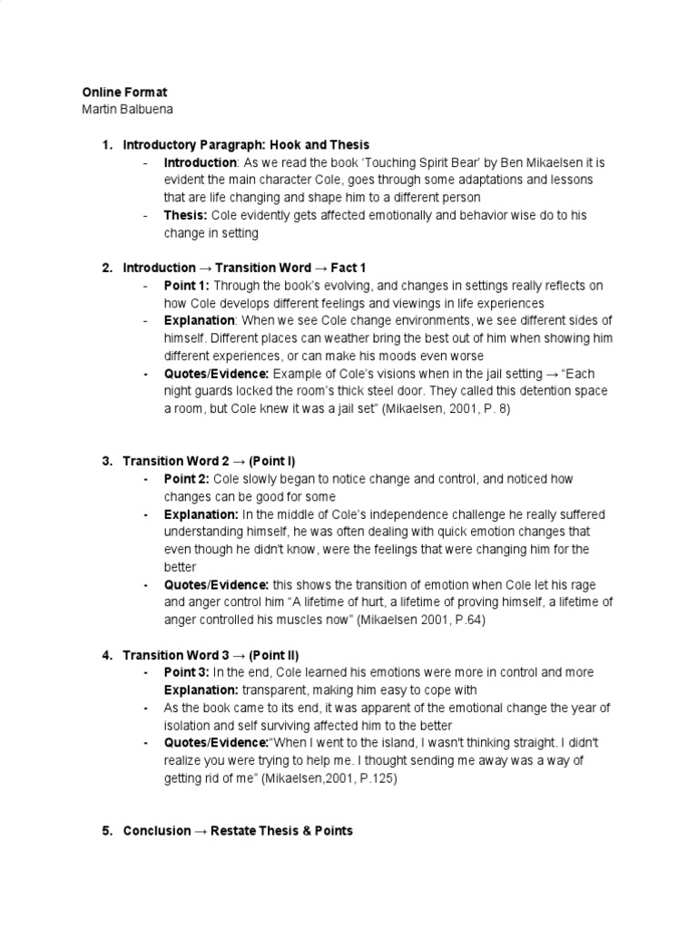 Touching Spirit Bear Online Format | PDF | Anger | Emotions