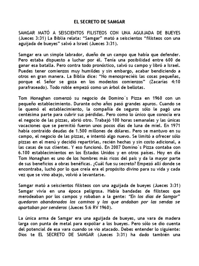 El Secreto de Samgar | PDF | Religión y espiritualidad