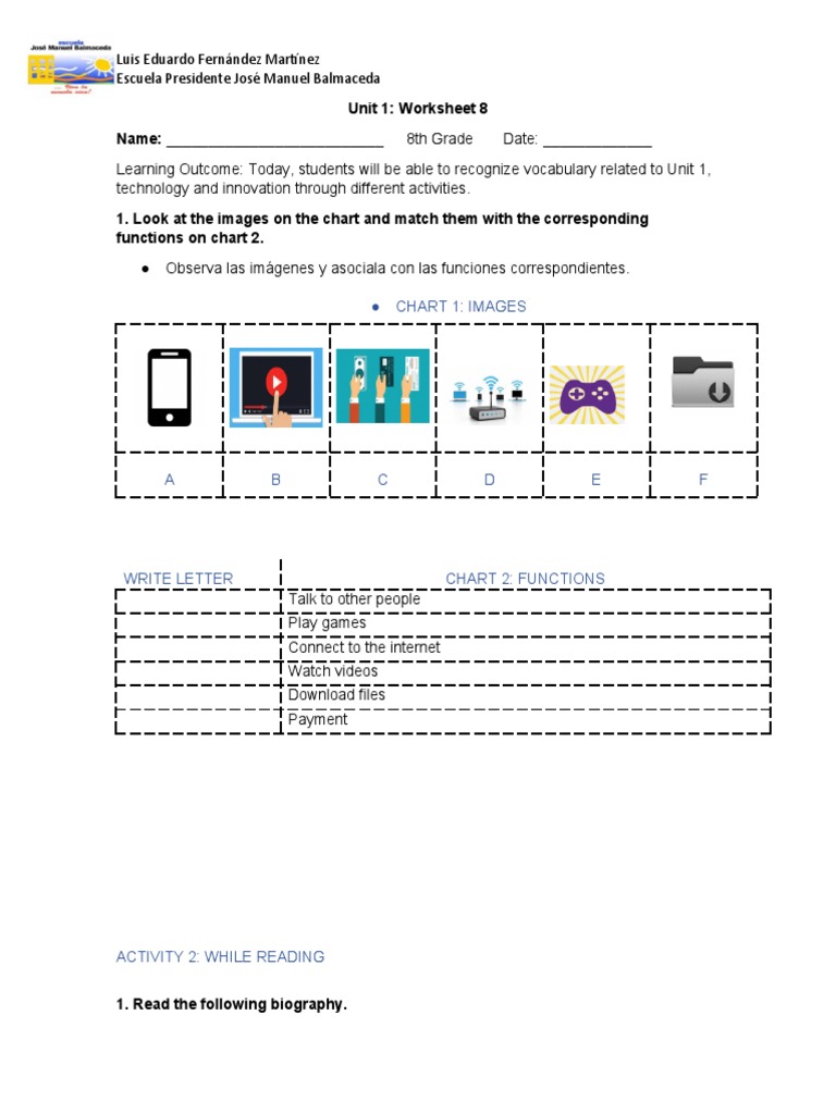 8vo, Unit 1 Review, Vocabulary in Context | PDF | Media Sharing | World ...