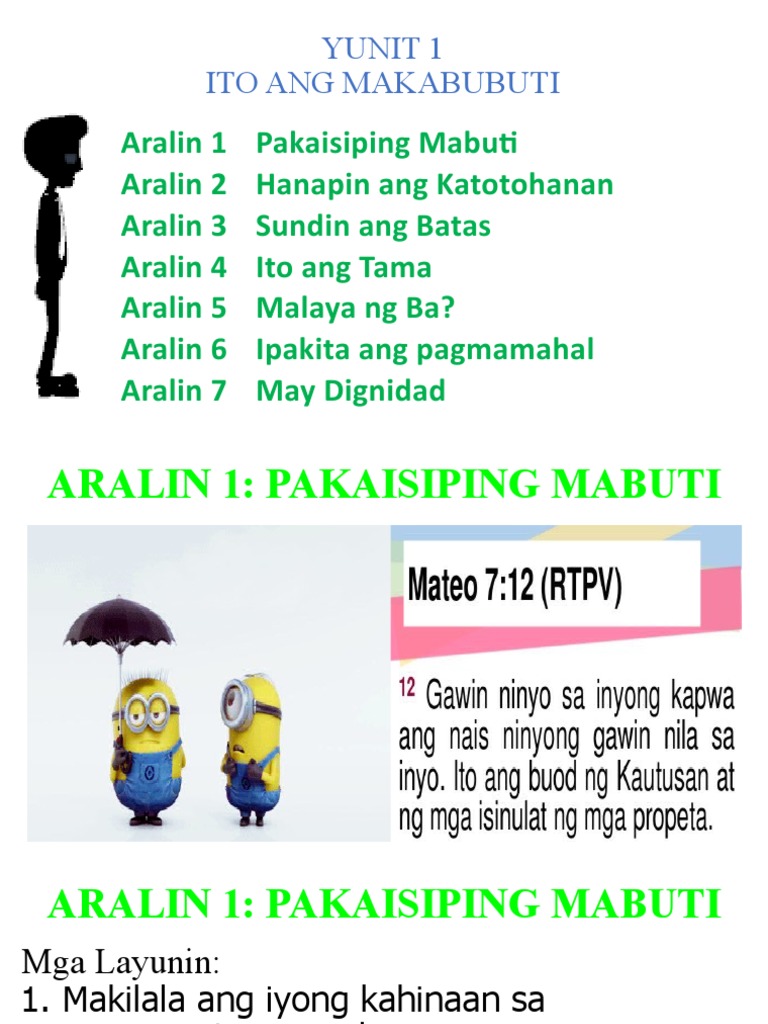 YUNIT 1 Aralin 1 | PDF