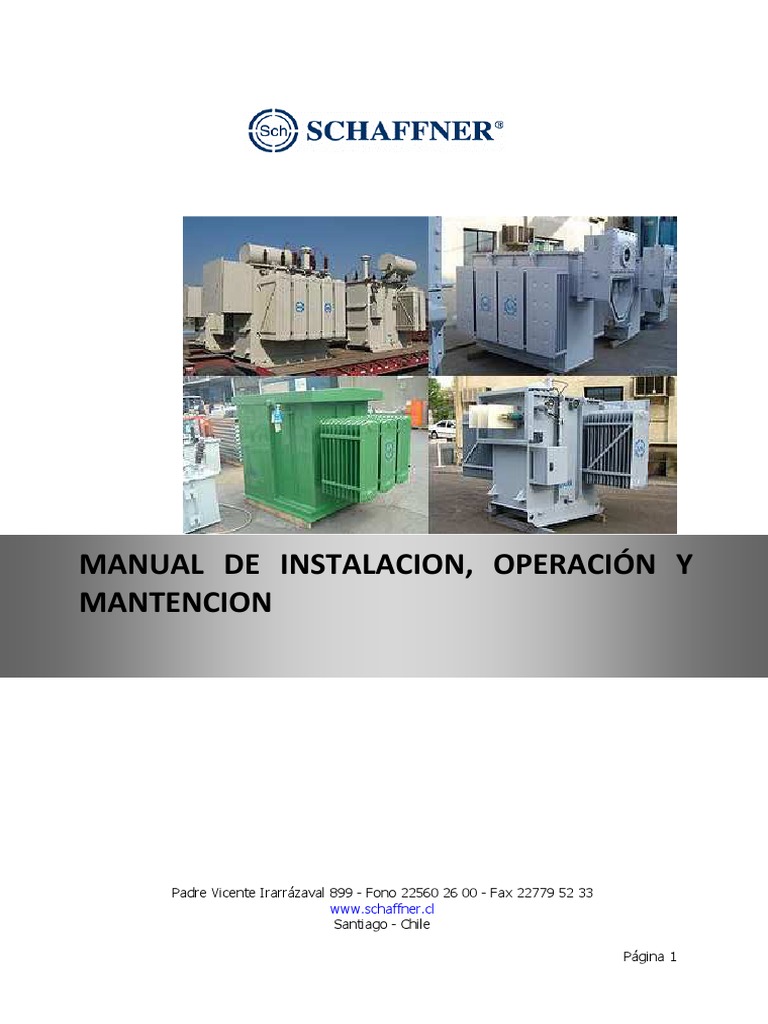 Manual de Instalación, Operación y Mantención NP78056.pdf | PDF | Transformador | Aislador ...