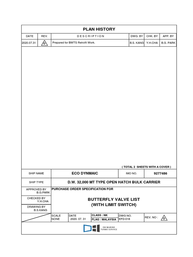 Butterfly Valve Specs for Ship Retrofit | PDF | Chemical Engineering ...