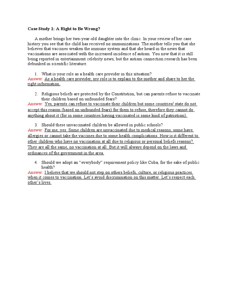 Case Study 1 | PDF | Lifestyle