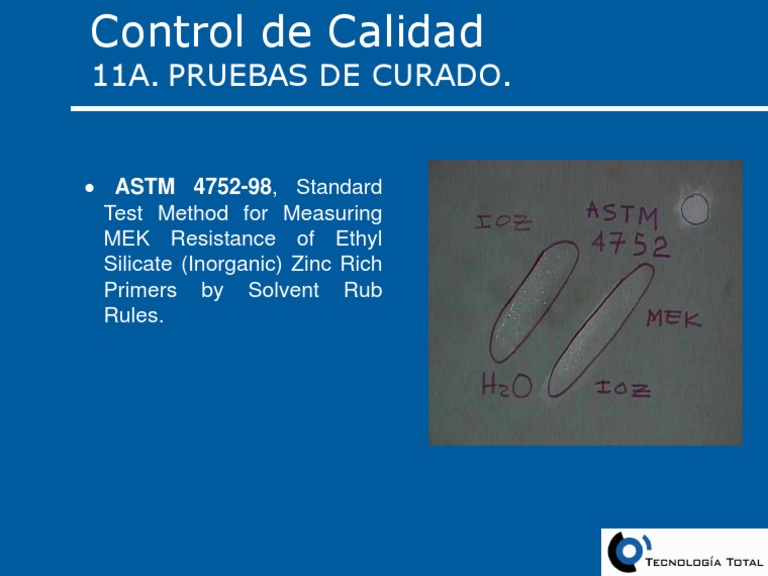 Pintura. Prueba de Curado - ASTM D4752 | PDF