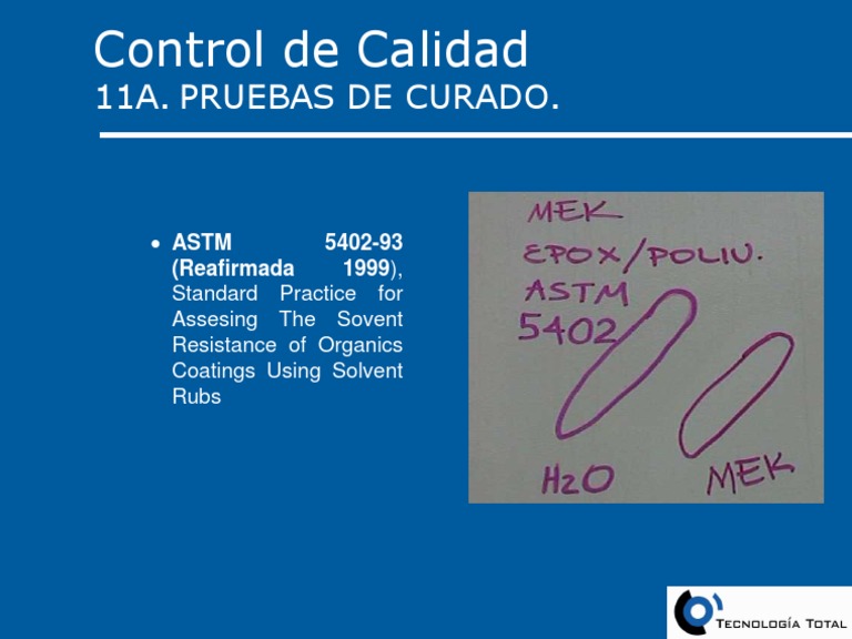 Pintura. Prueba de Curado - ASTM D5402 | PDF | Ciencia y matemáticas
