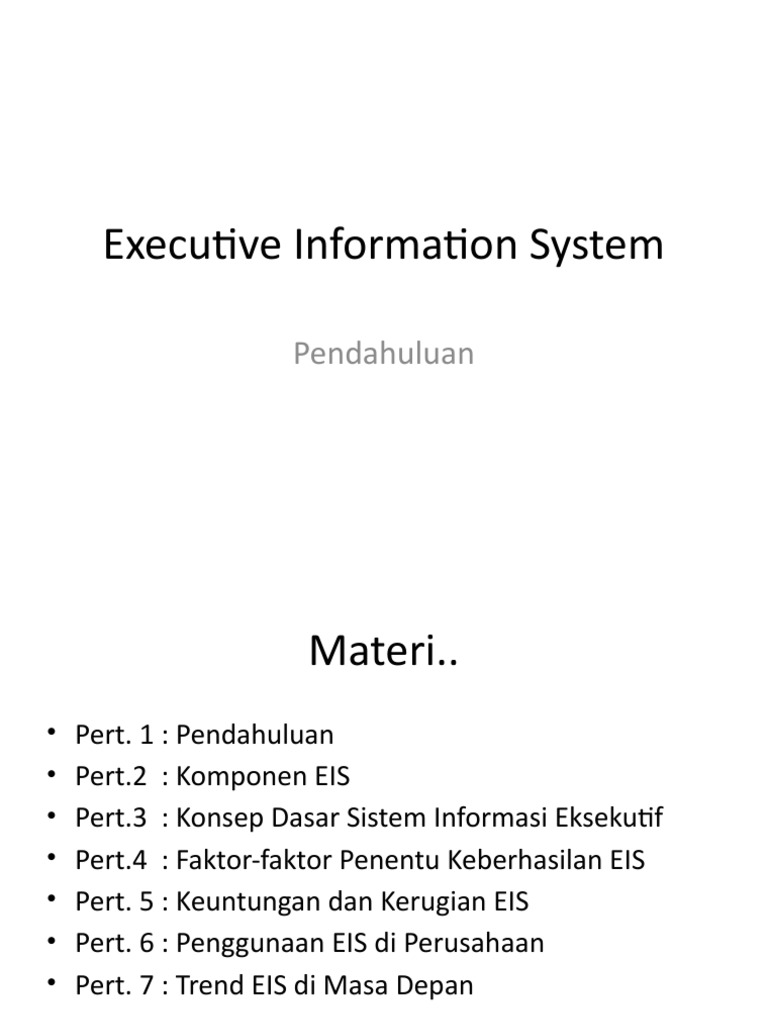 Executive Information System | PDF