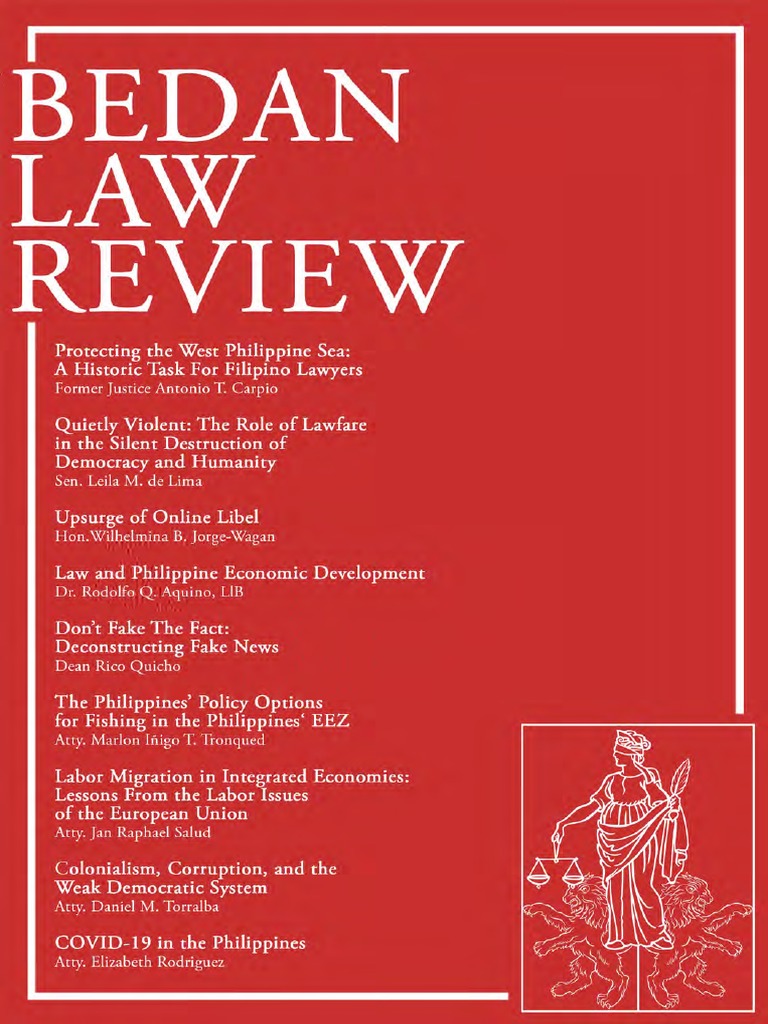 Bedan Law Review: Forefronts of Justice | PDF