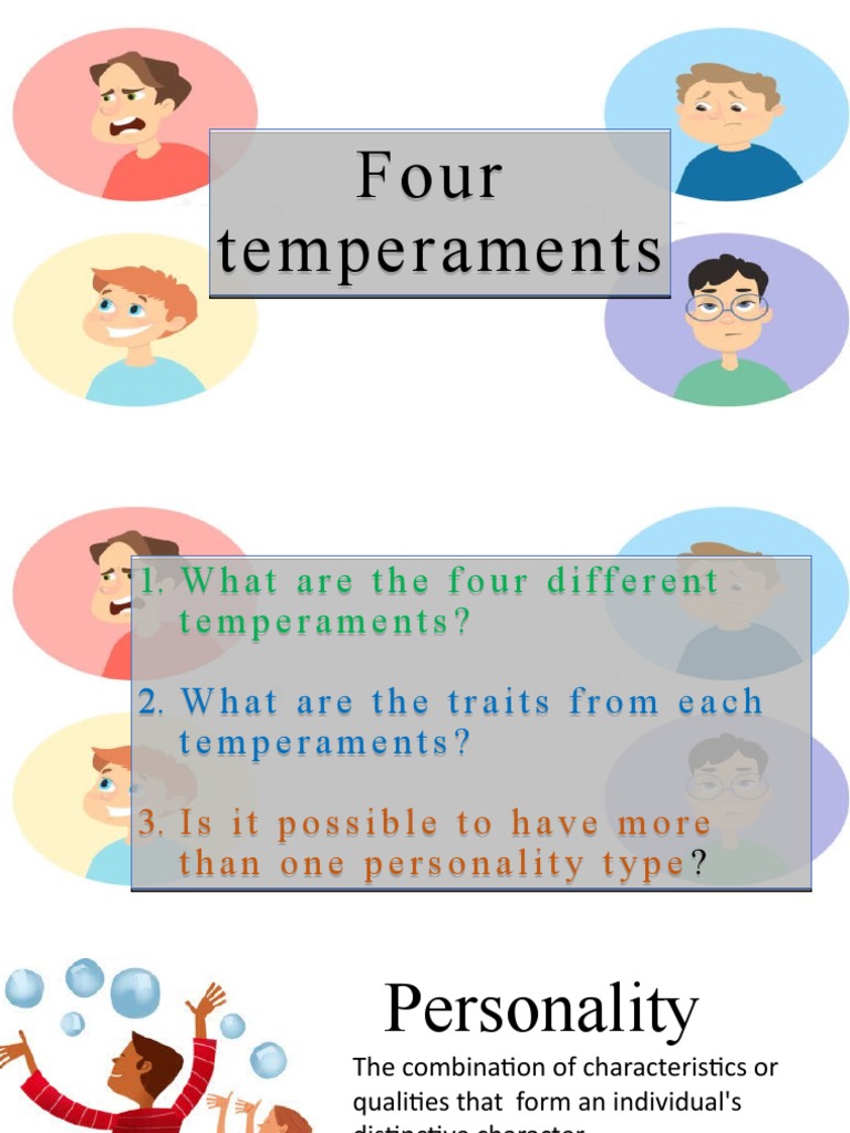 The 4 Temperaments and Its Implication | PDF | Psychological Theories ...