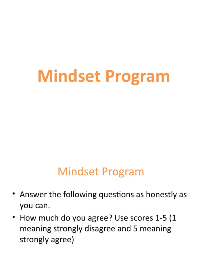 Mindset Survey | PDF