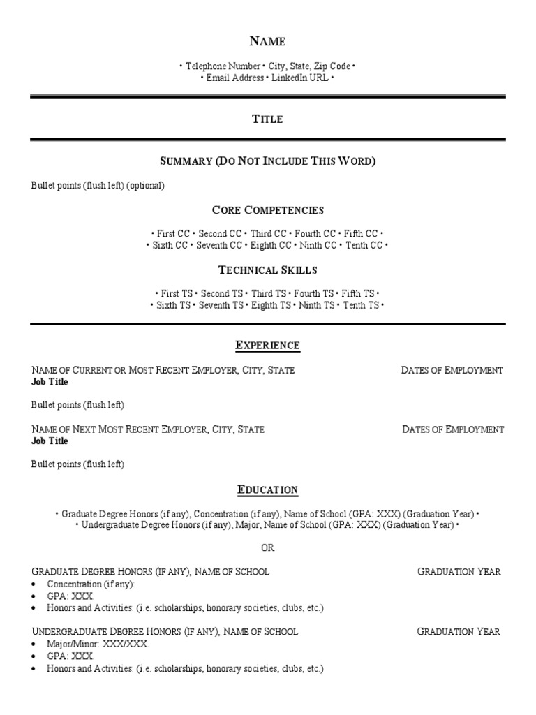 Free Template From A 5 Star Resume Writer | PDF | Master Of Science ...