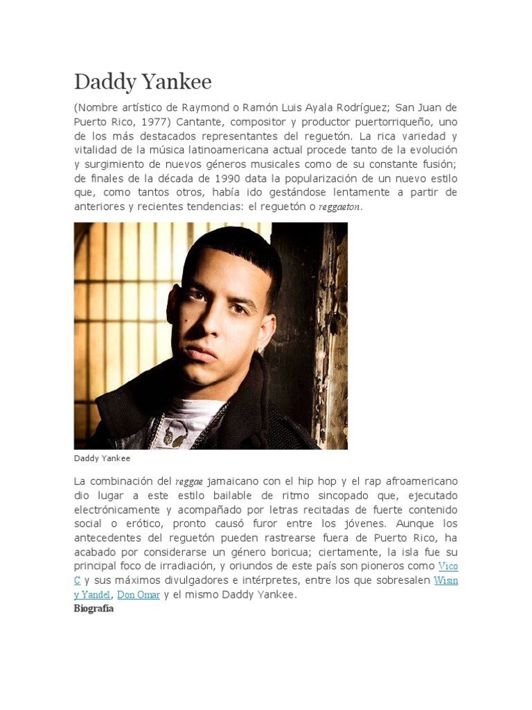 Daddy Yankee | PDF | Musica Popular | Musica en español