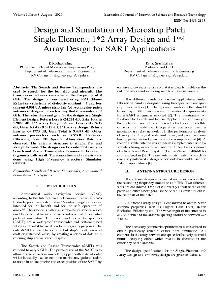 Design And Simulation Of Microstrip Patch Single Element 12 Array Design And 14 Array Design