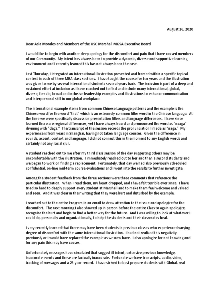 USC Professor Greg Patton Apologizes For Using Chinese Word That Sounds ...