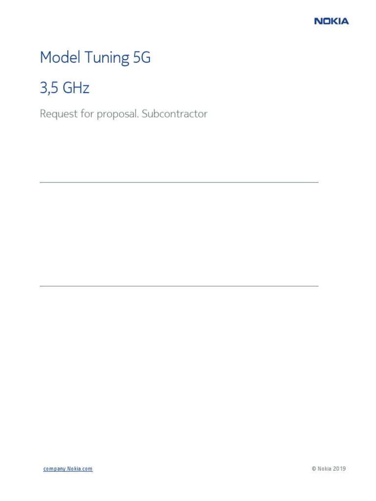 Model Tuning - Request For Proposal (v1) | PDF | Antenna (Radio ...